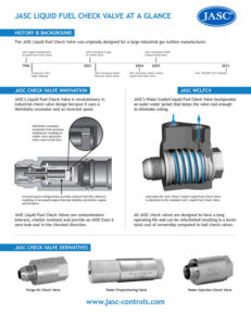Revolutionary Design & Refurbishable: JASC's Liquid Fuel Check Valves